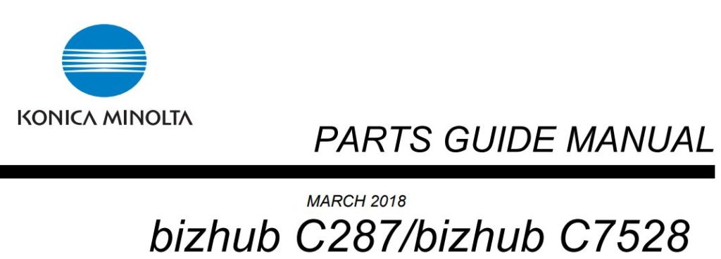 bizhub C287 Part Guides